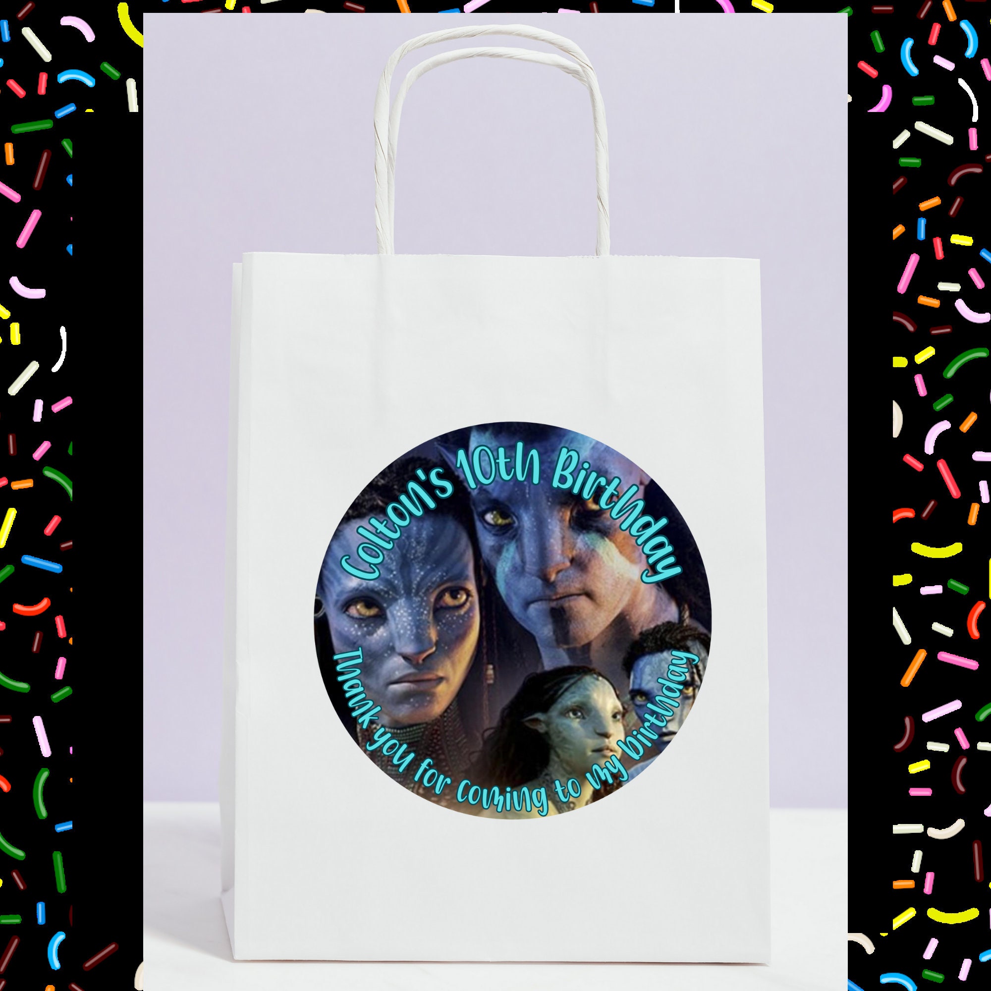 Avatar the Way of Water/ Avatar Party Decor/gift Circle Sticker/ Gift ...