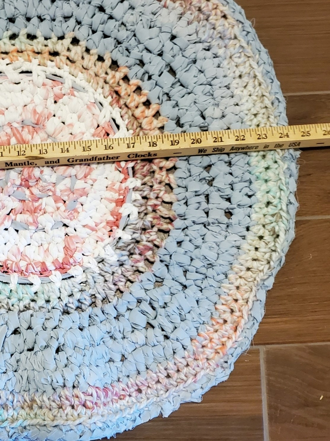 Hand Crocheted Shabby Chic Rag Rug - Etsy