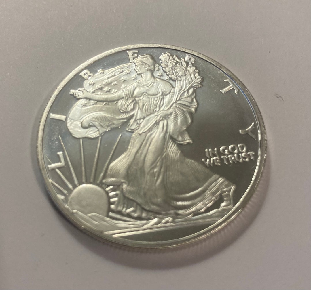 1 Oz Silver Walking Liberty Round - Etsy