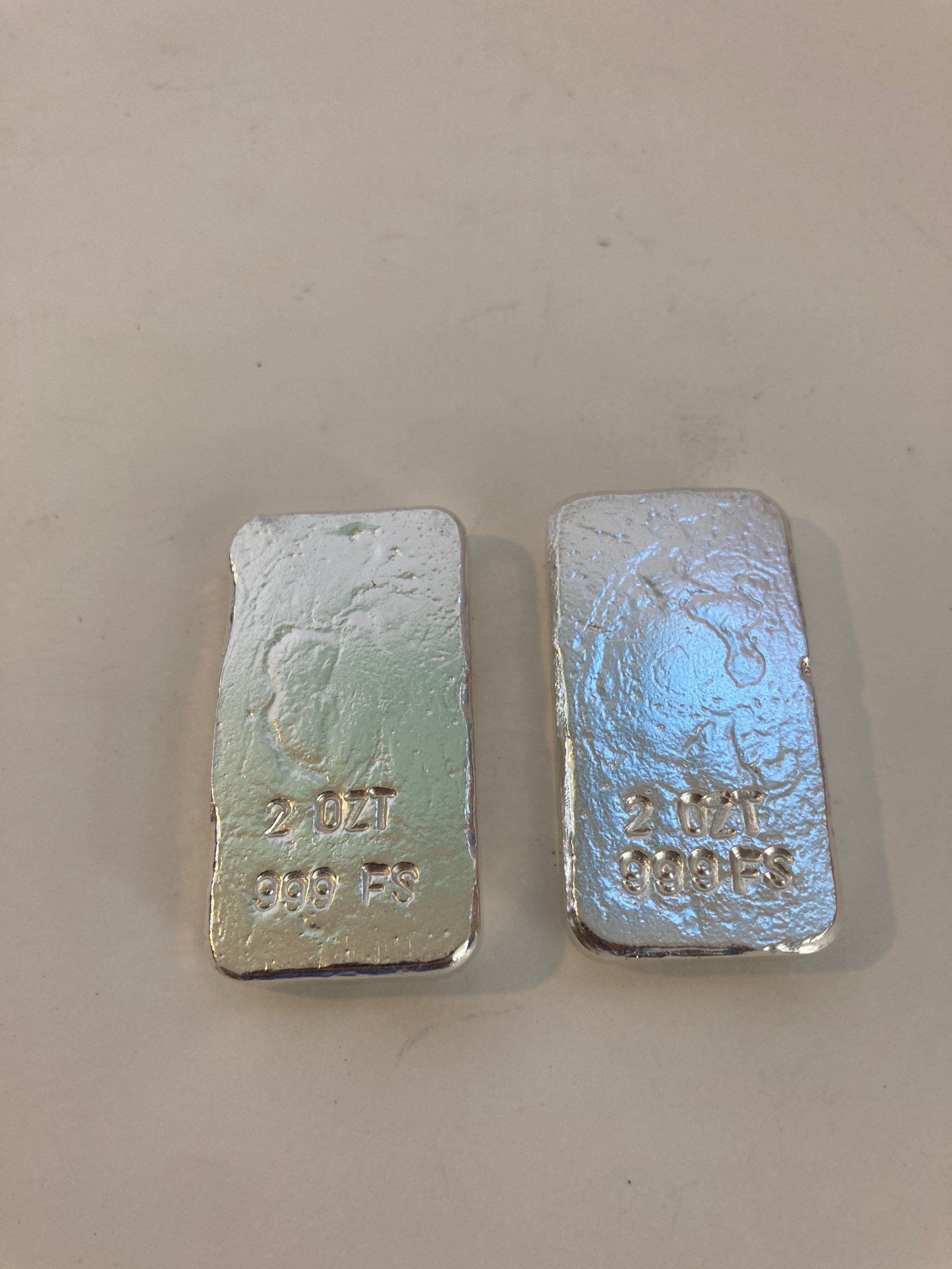 2 Oz Hand Poured Silver Bars - Etsy
