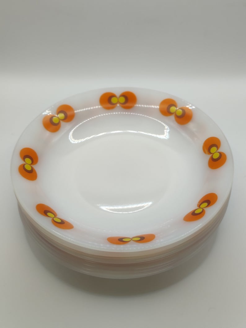 4 Schott Mainz Jena Glass Soup Plates, Peacock Eye Design - Etsy