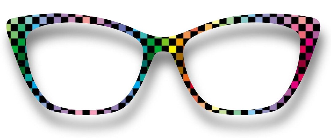 Rainbow Checkered - Available in All Frames - Etsy
