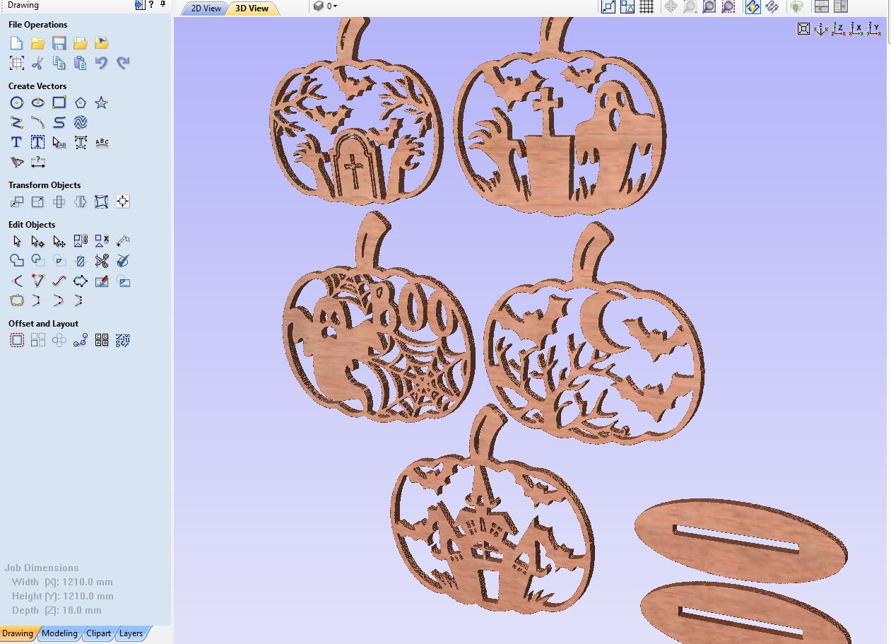 Halloween Props/ DXF Haunted House/ SVG Freestanding Halloween Scenes ...