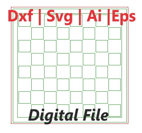 DXF Alternate Square Chess Board/ CNC Router Chessboard File/ SVG Chess ...