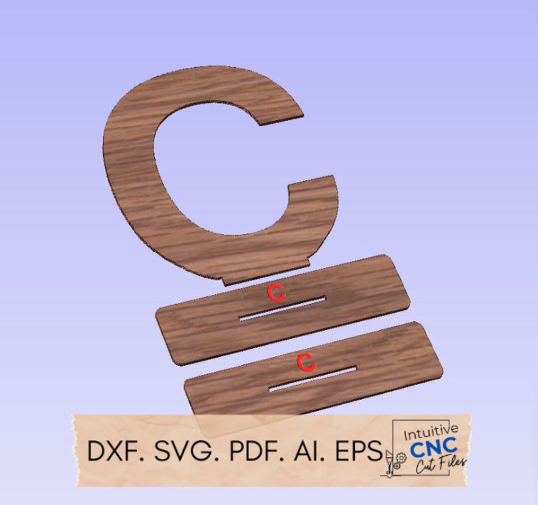 DXF Freestanding 100cm Letter C / CNC Router Cut File/ SVG/ Pdf ...
