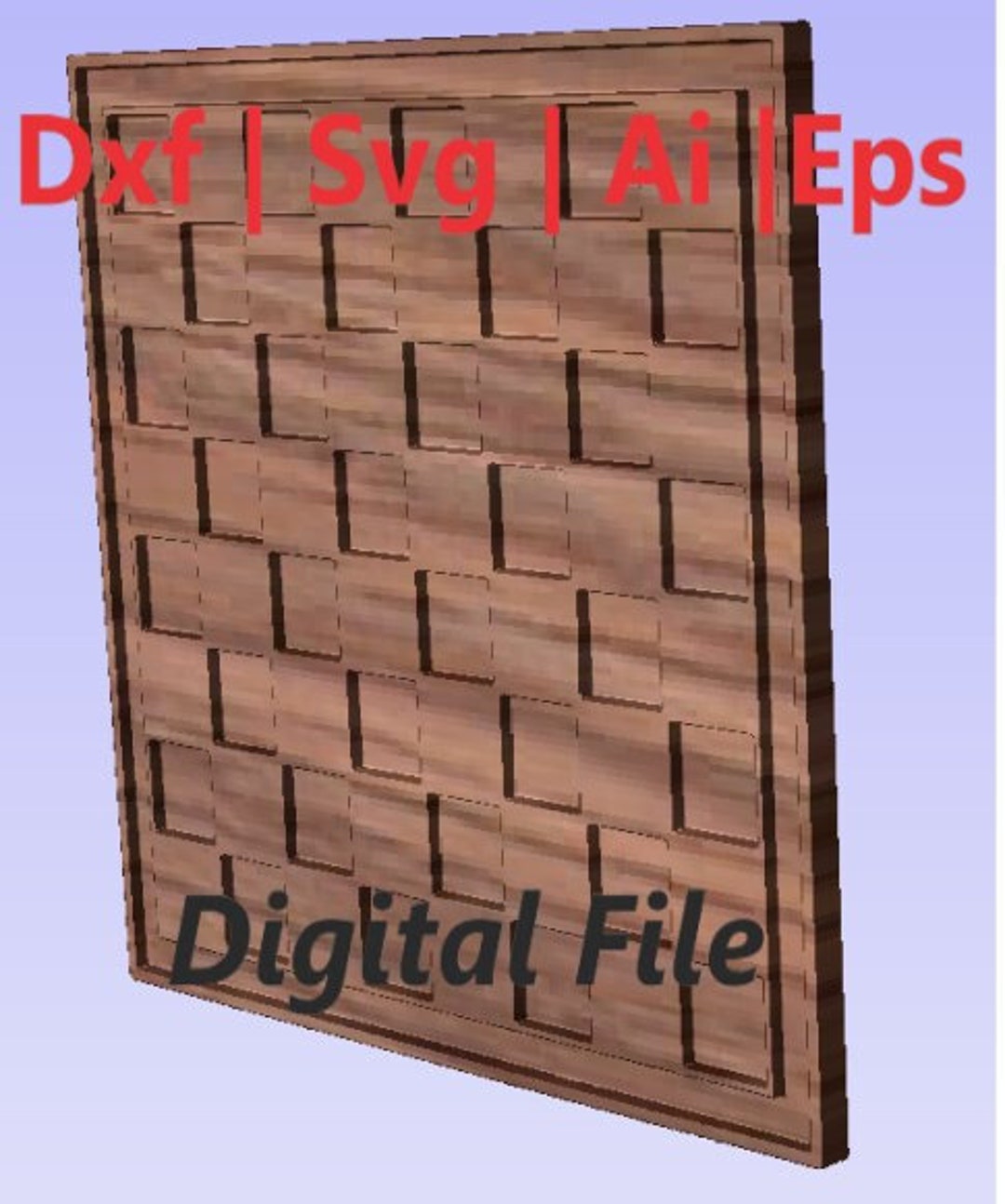 DXF Alternate Square Chess Board/ CNC Router Chessboard File/ SVG Chess ...