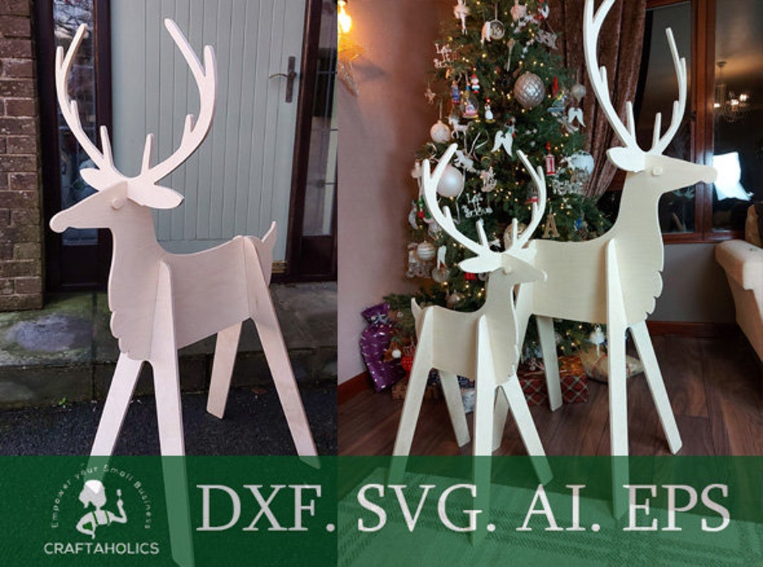 DXF Slot Together Reindeer/ Digital File Reindeers/ SVG - Etsy
