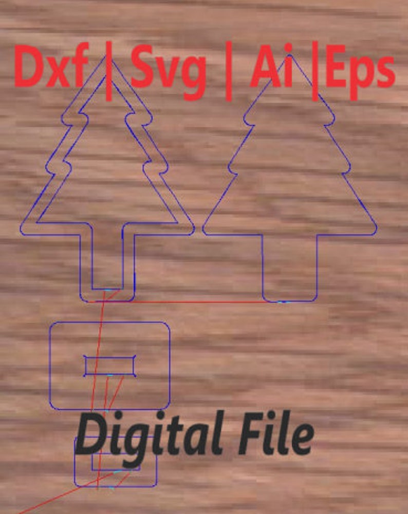 DXF SVG Free Standing Fillable Christmas Tree Digital Cut File .dxf ...