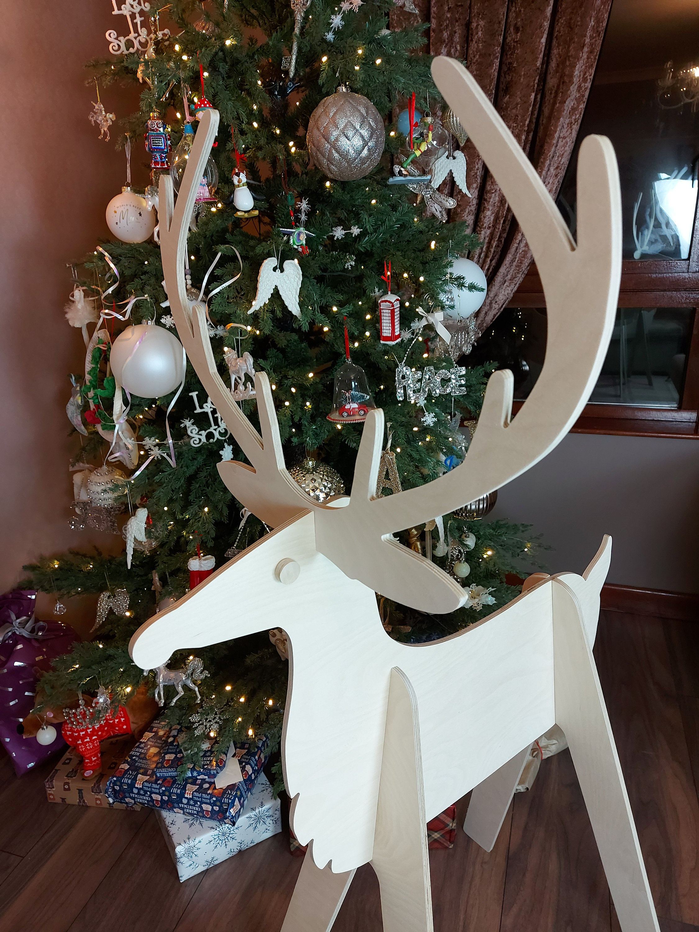 DXF Slot Together Reindeer/ Digital File Reindeers/ SVG Freestanding ...