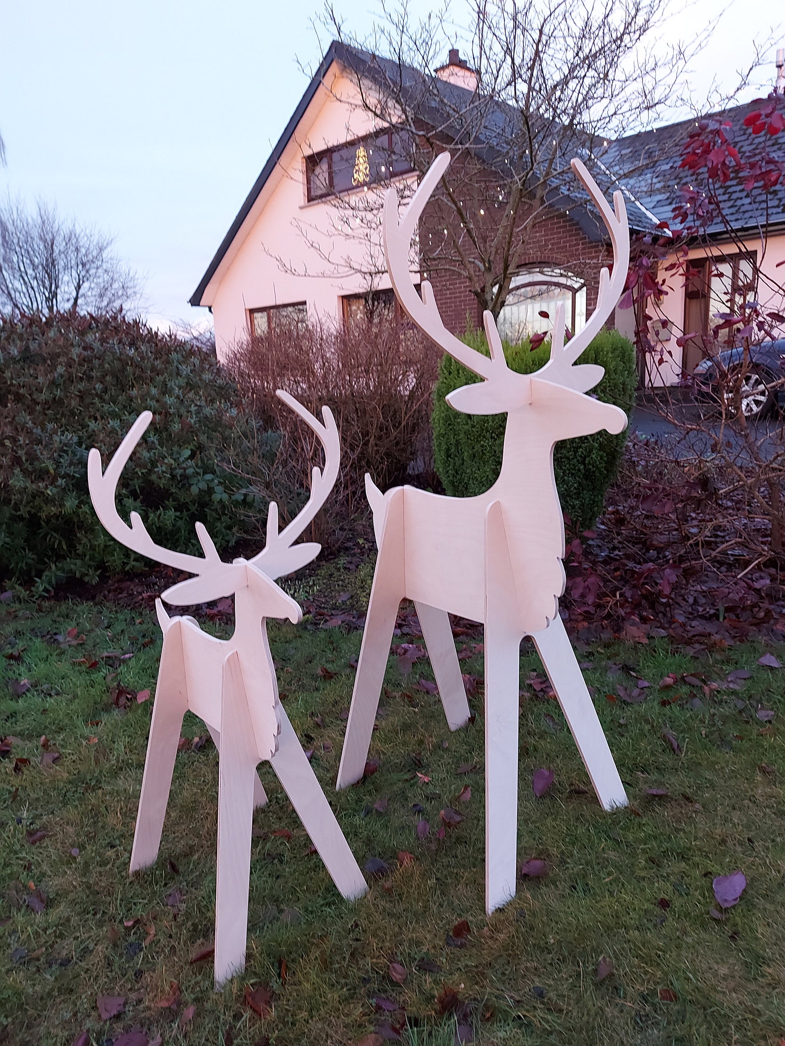 DXF Slot Together Reindeer/ Digital File Reindeers/ SVG Freestanding ...