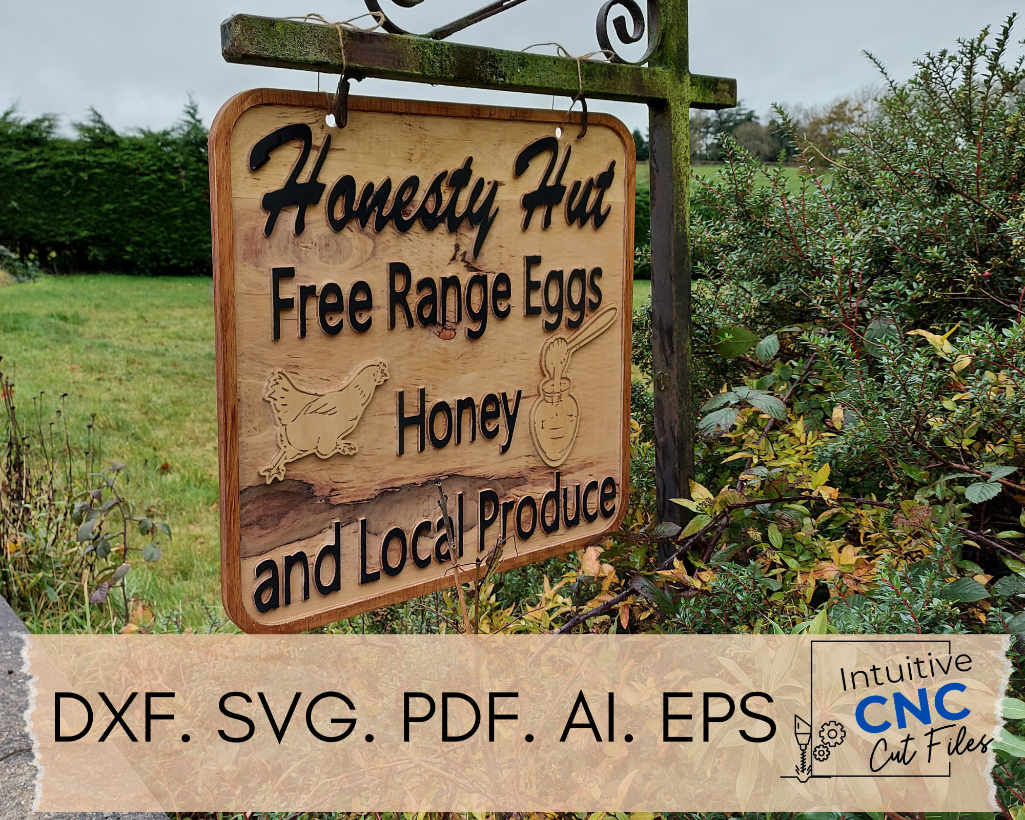 DXF SVG Honesty Hut Sign Digital Cut File .dxf File | .svg File | .ai ...
