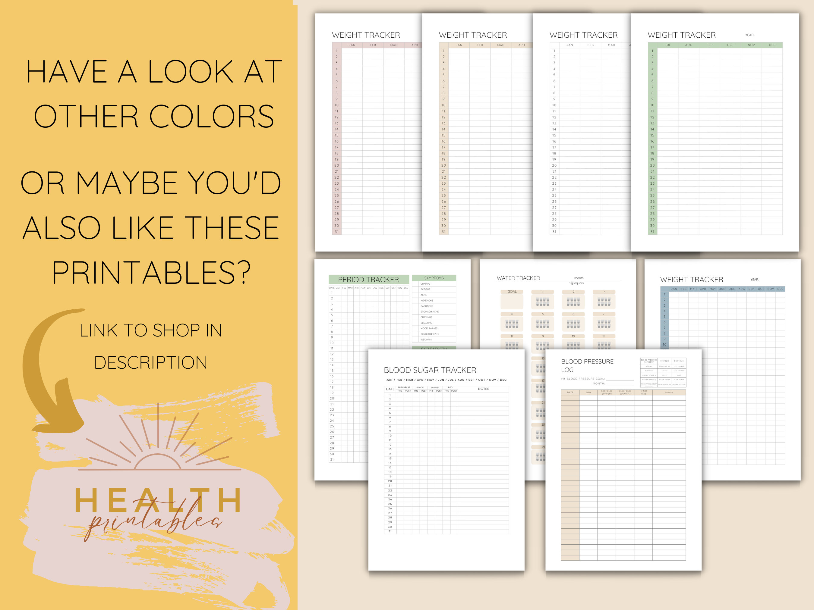 Yearly Weight Loss Tracker Printable Ideal for Health Goals - Etsy