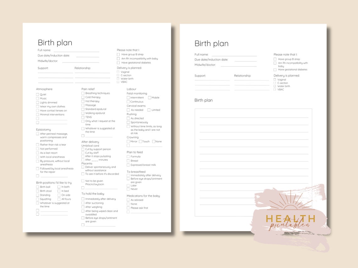 Birth Plan, Birth Preferences, Pregnancy, Labour Preference, Delivery ...
