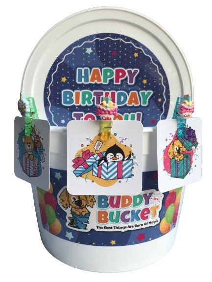 Buddy in A Bucket, Birthday Bucket, Fun Birthday Ideas, Birthday ...