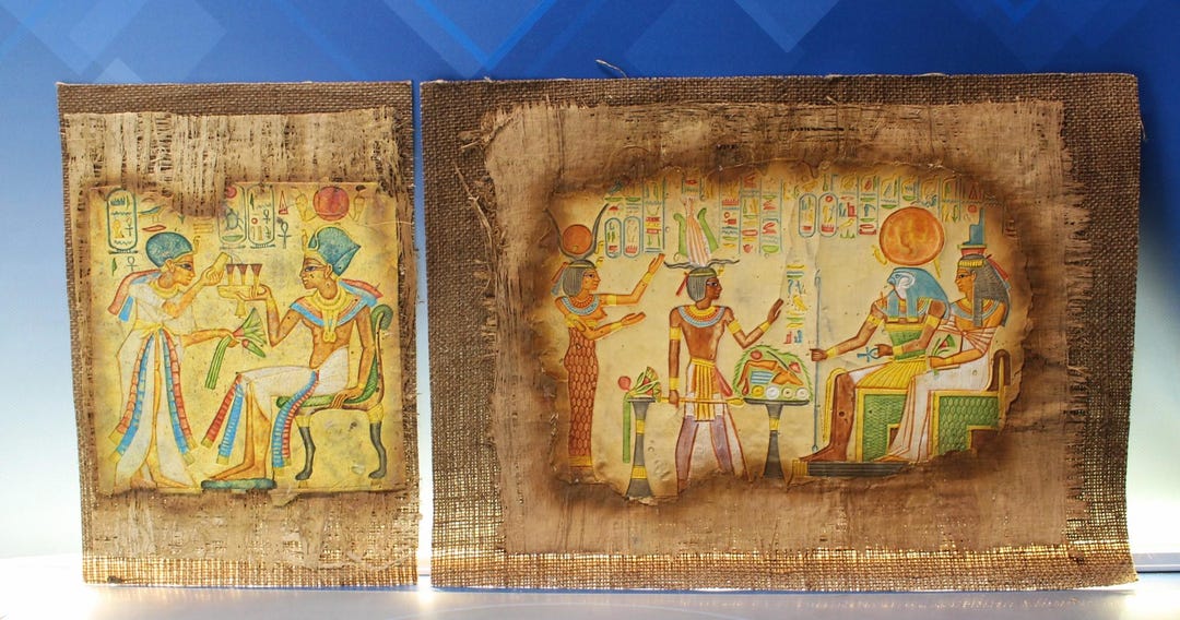 Egyptian Papyri Made With Ancient Technique. DIN A3 and DIN A4 Approx ...