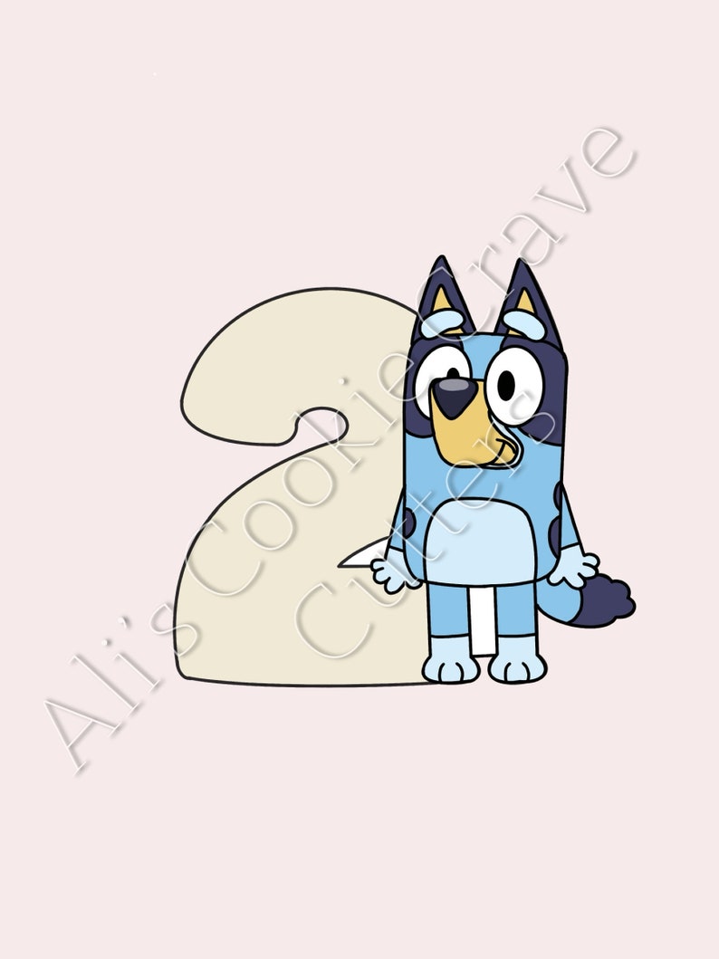 Bluey Number Plaques 1 6 - Etsy