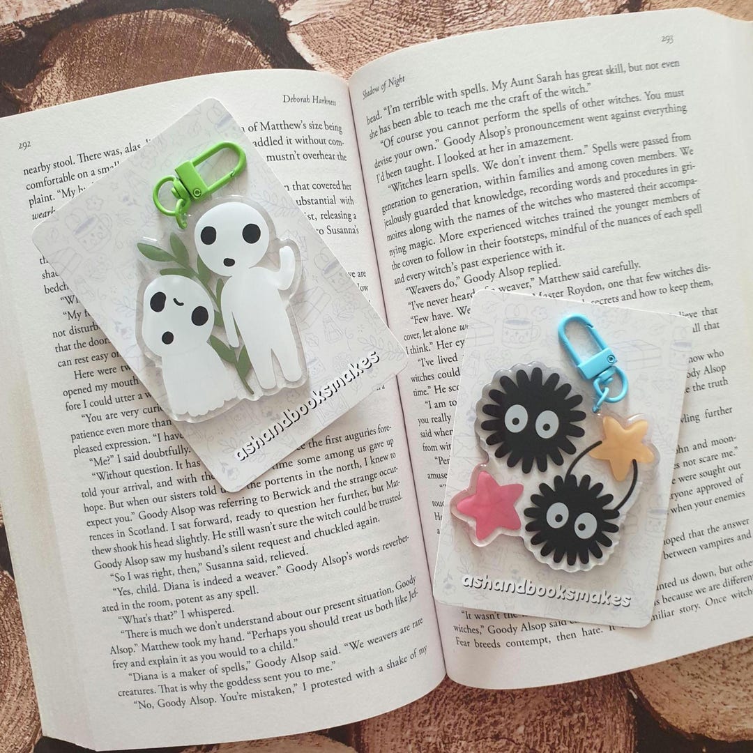 Kodama Tree Spirit Soot Sprite Acrylic Keyrings Ghibli Princess ...