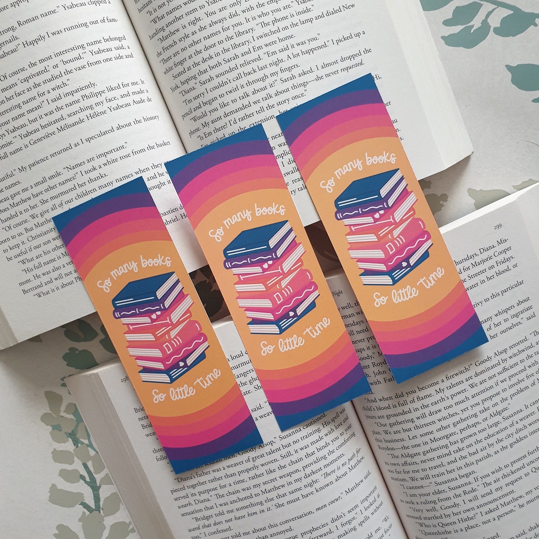 So Many Books so Little Time Bookstack Bookmark - Etsy