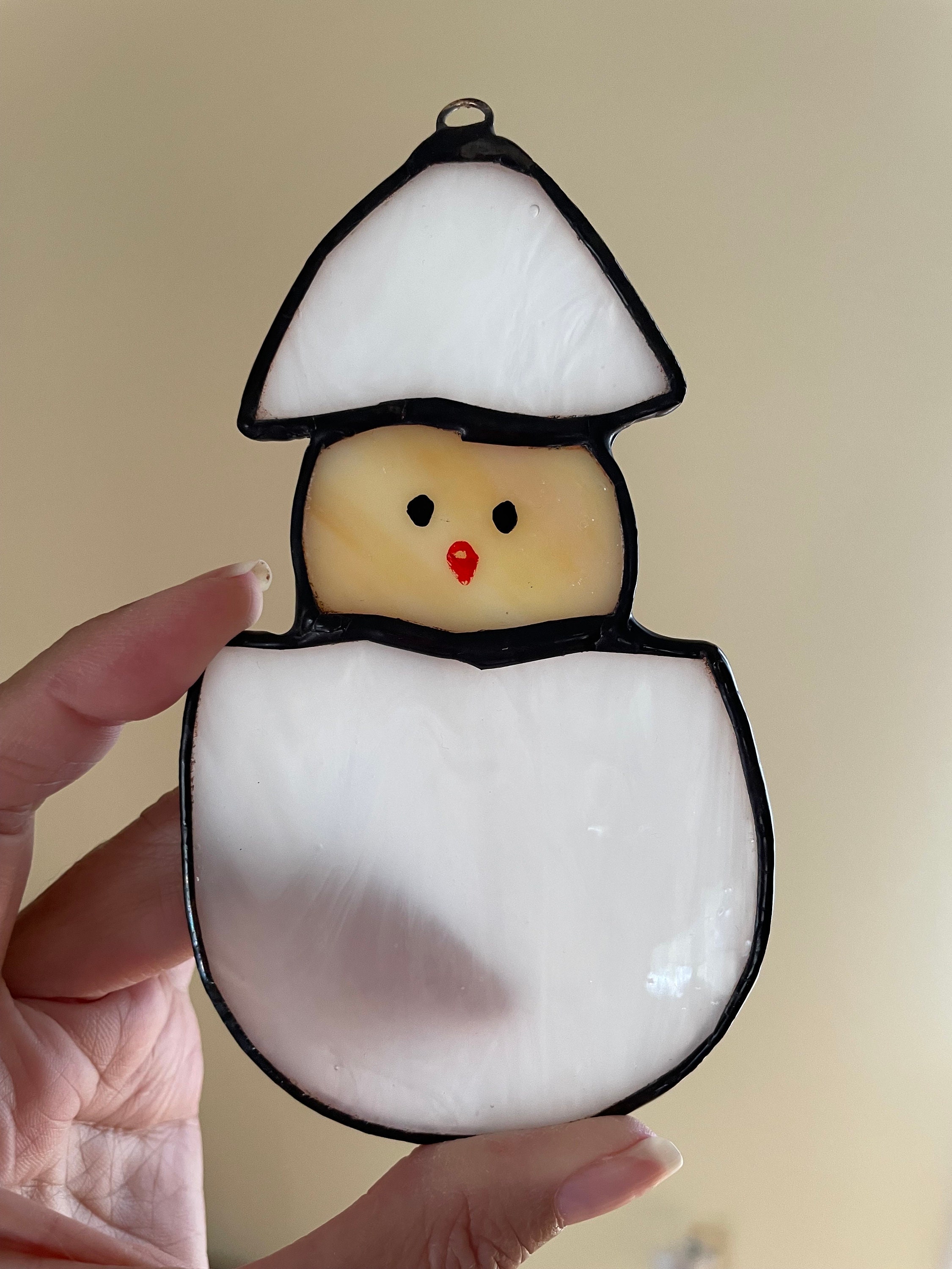 Stained Glass Chick Suncatcher Ornament Easter, Easter Decor, Window ...