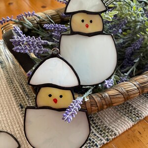 Stained Glass Chick Suncatcher Ornament Easter, Easter Decor, Window ...