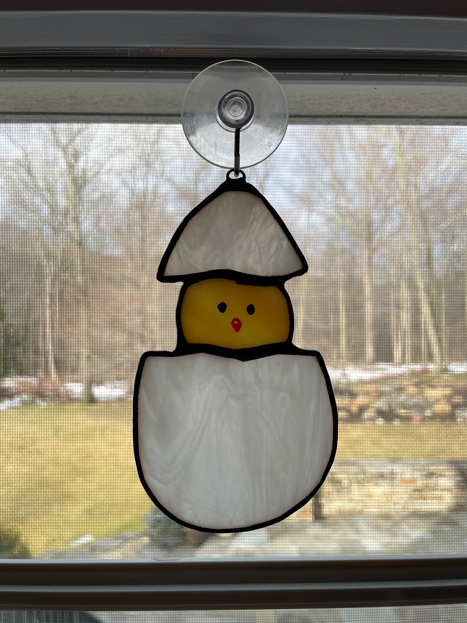 Stained Glass Chick Suncatcher Ornament Easter, Easter Decor, Window ...