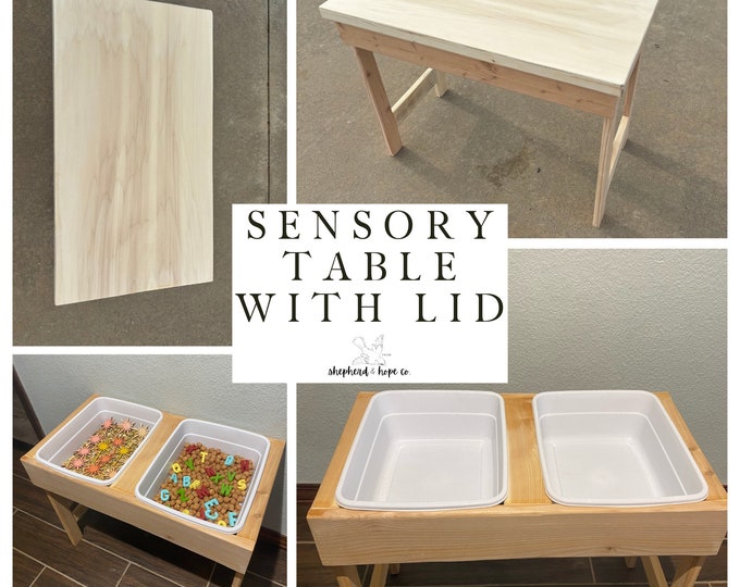 Sensory Table With LID | Toddler Sensory Table With Lid | Gift for ...