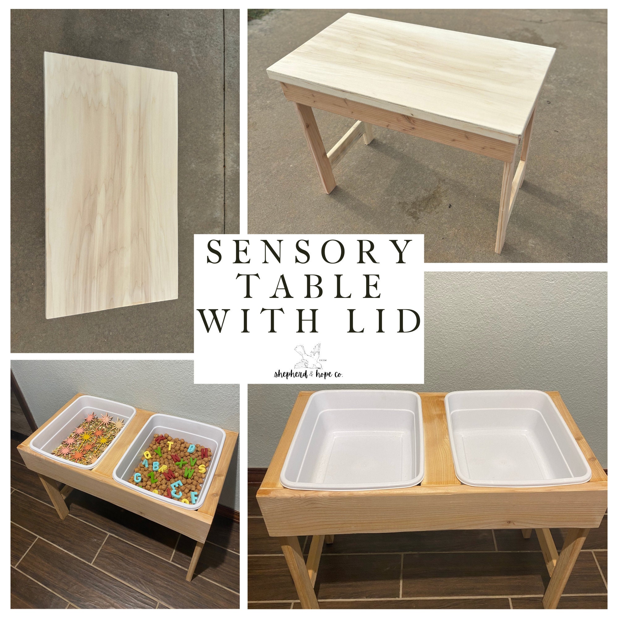 Sensory Table With LID | Toddler Sensory Table With Lid | Gift for ...