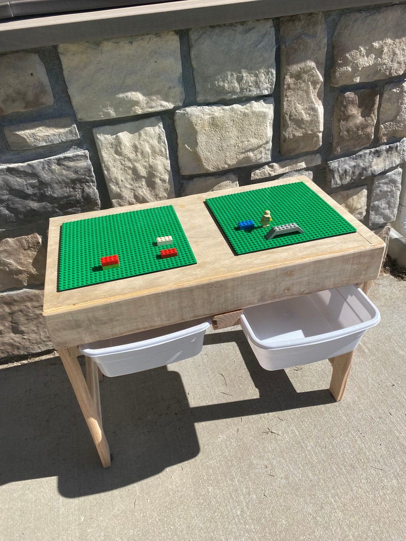 Lego Building Table | Table for Block Play | Small Kid's Table With ...