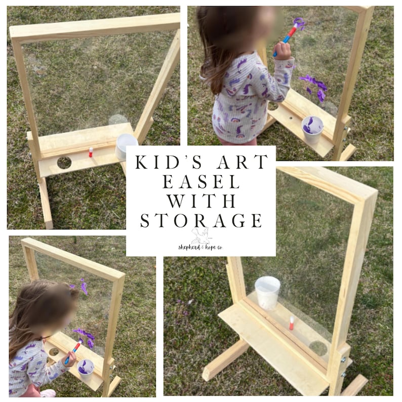 Outdoor Art Easel With Storage | Gift for Toddler | Outdoor Toy ...