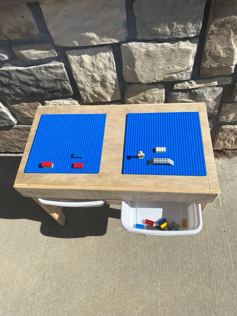 Lego Building Table | Table for Block Play | Small Kid's Table With ...