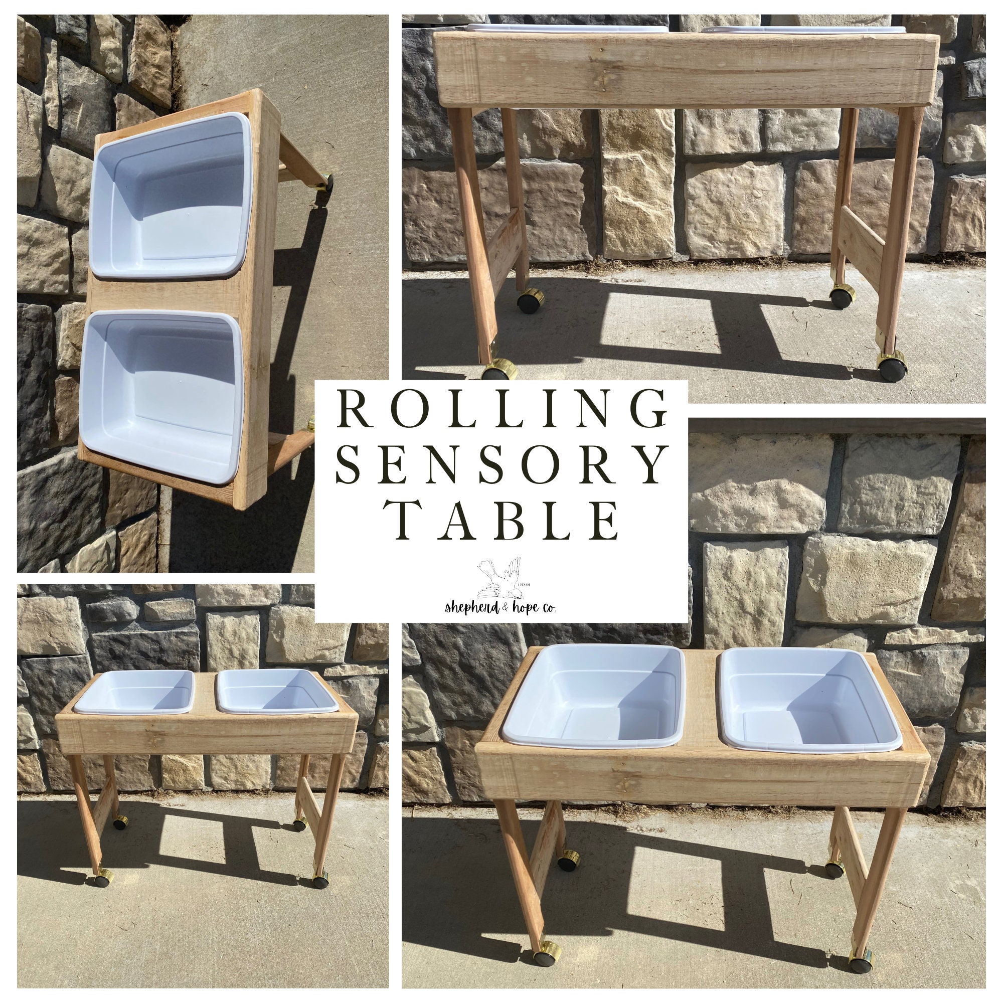 Rolling Sensory Table Toddler Sensory Table With Wheels Table for ...