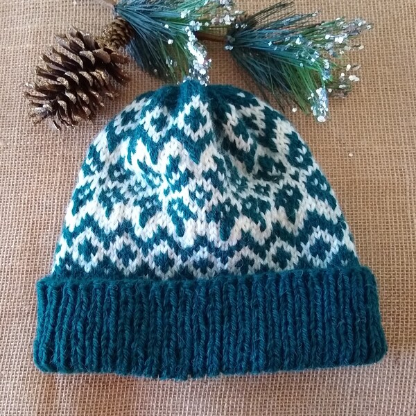 Fair Isle Knit Hat - Etsy