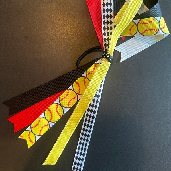 Softball Hair Ribbons - Etsy
