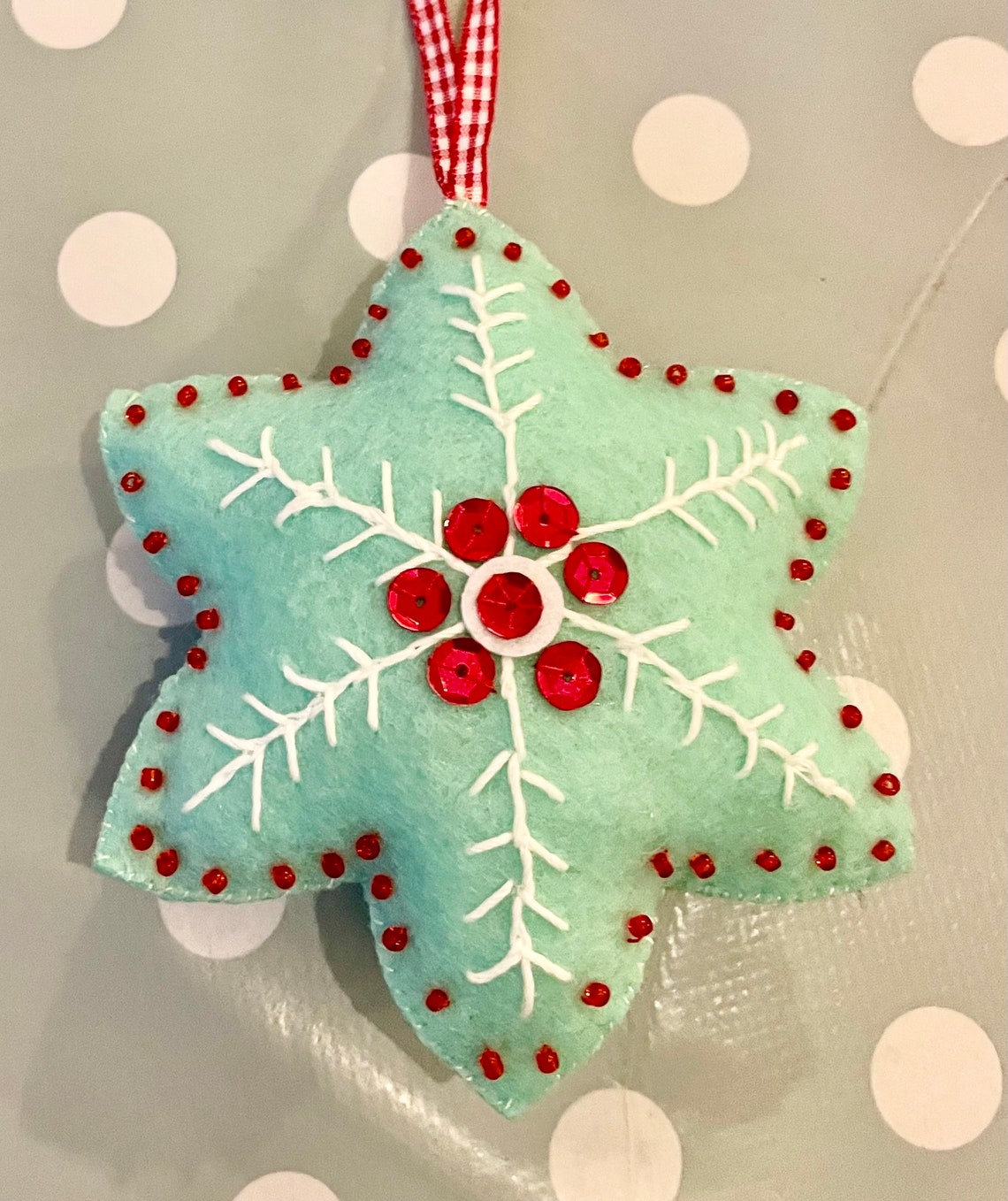 Felt Christmas Star Decoration - Etsy