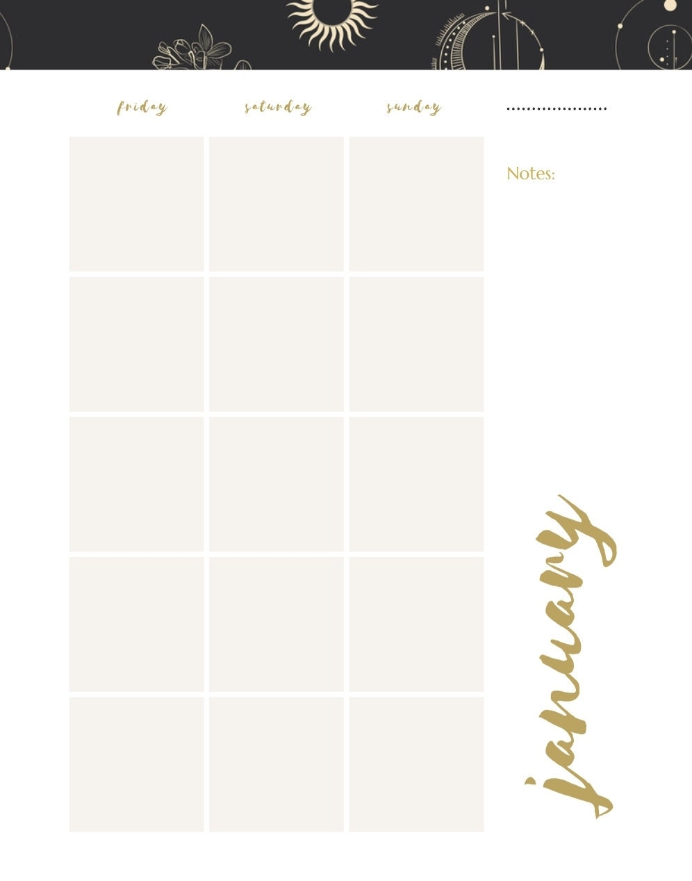 Printable PDF 2023 Monthly Planner Digital Download - Etsy