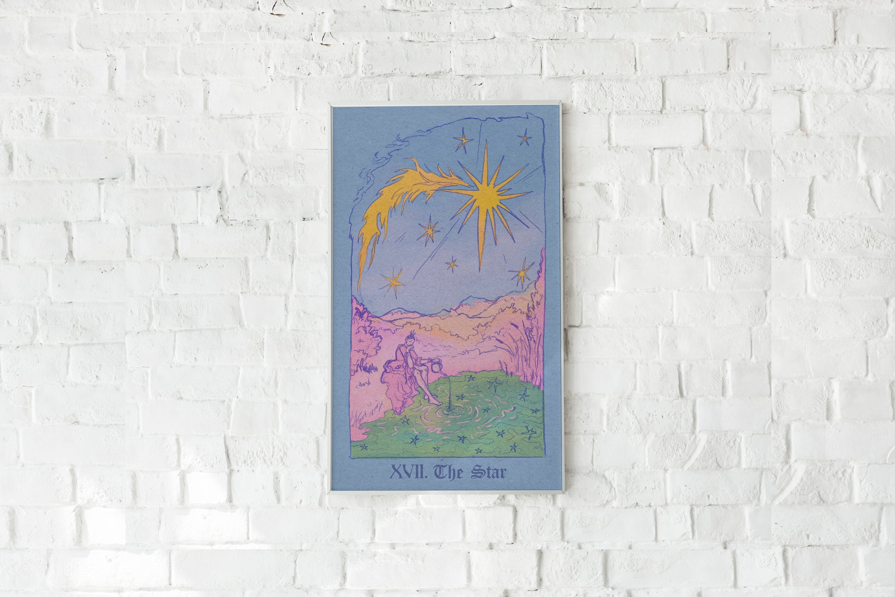 The Star Poster Tarot Art Original Illustration - Etsy
