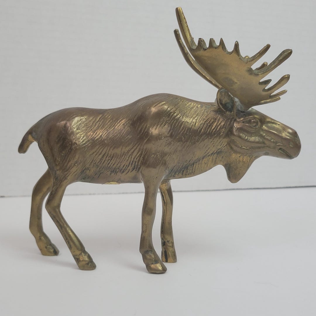 Vintage Brass Canadian Moose Figure. 6.5" X 5.5". - Etsy
