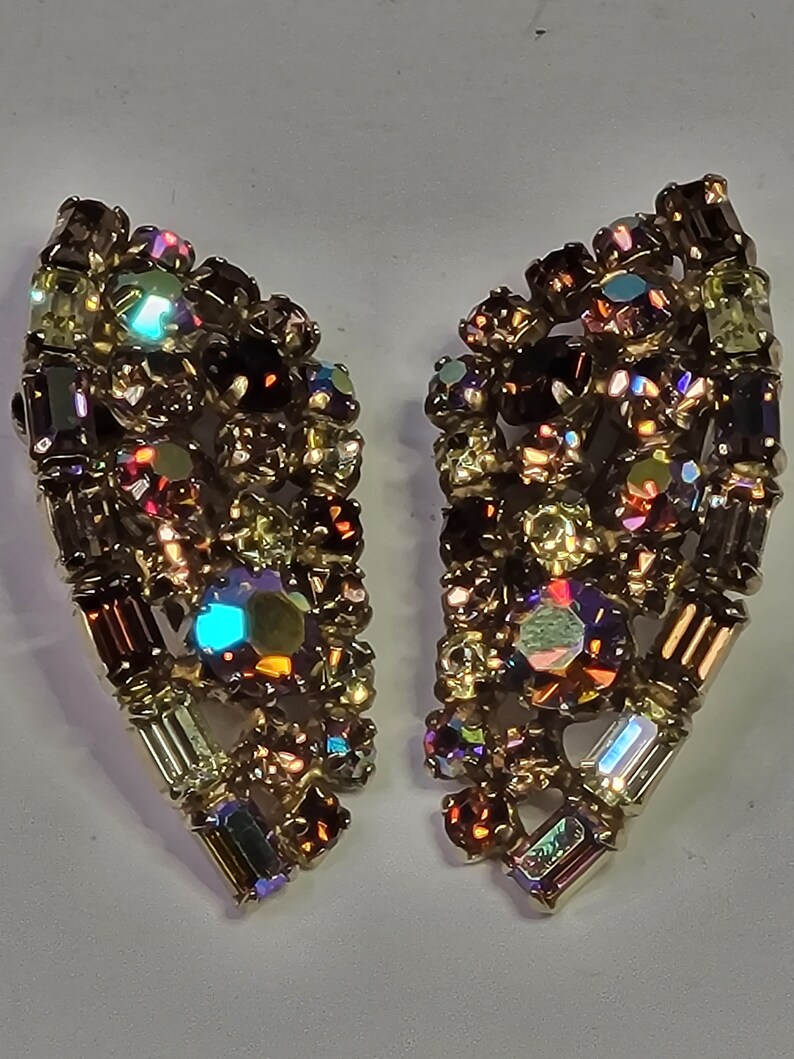 Stunning Vintage Signed Sherman Brooch and Earrings Set. - Etsy