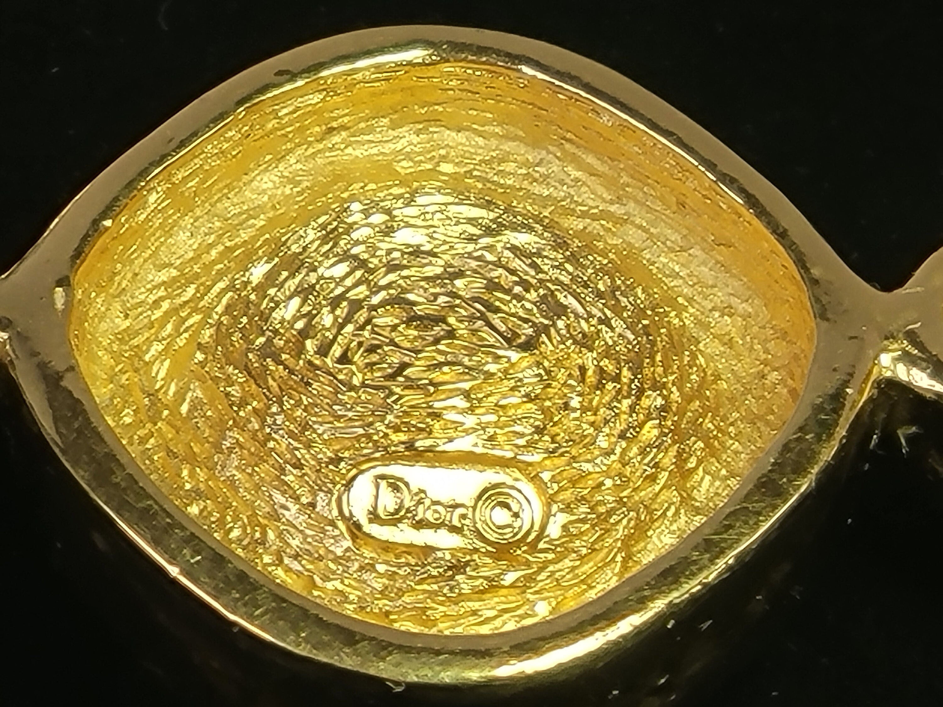 Vintage Signed Christian Dior Thick Gold Tone Necklace - Etsy