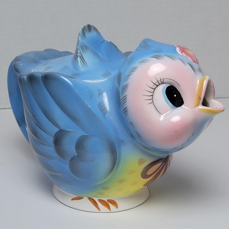 Vintage Lefton Anthromorphic Bluebird Tea Pot Japan - Etsy