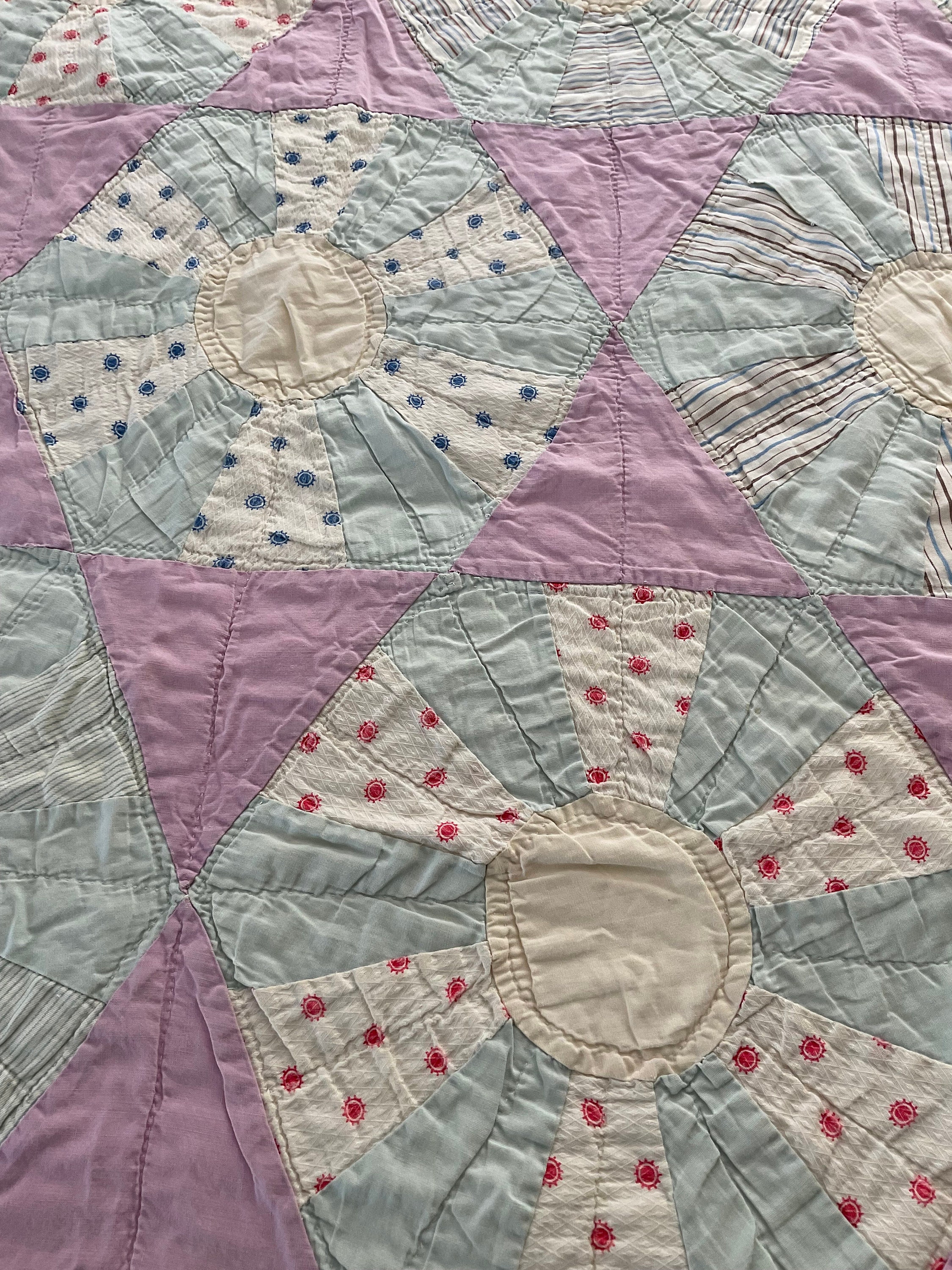 1940s Beach Ball Quilt, Queen Sized, Lavenders - Etsy