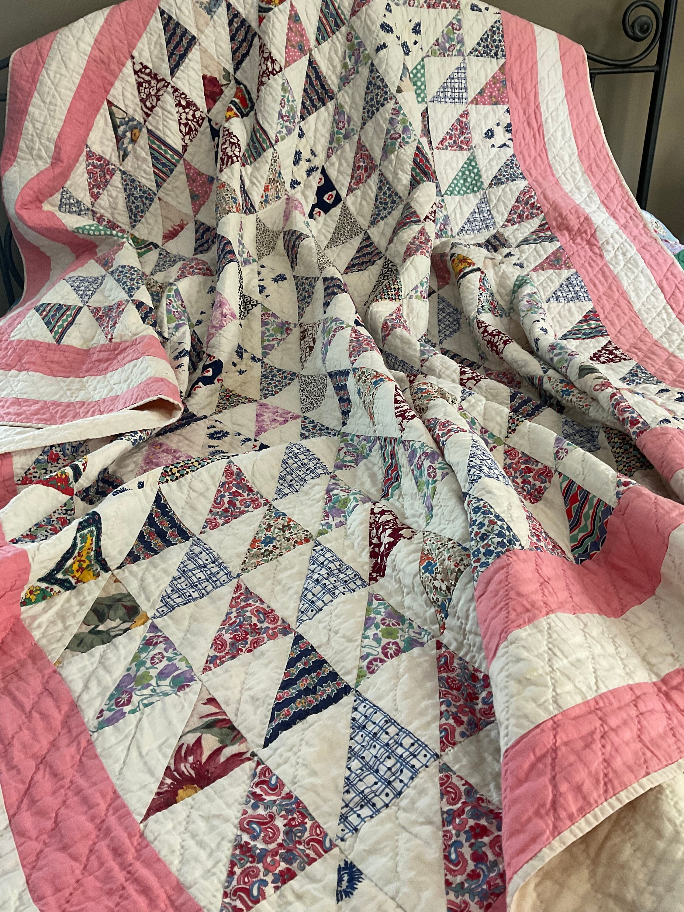1950s Muted Unique Design and Fabrics Look Like Sails Hand - Etsy