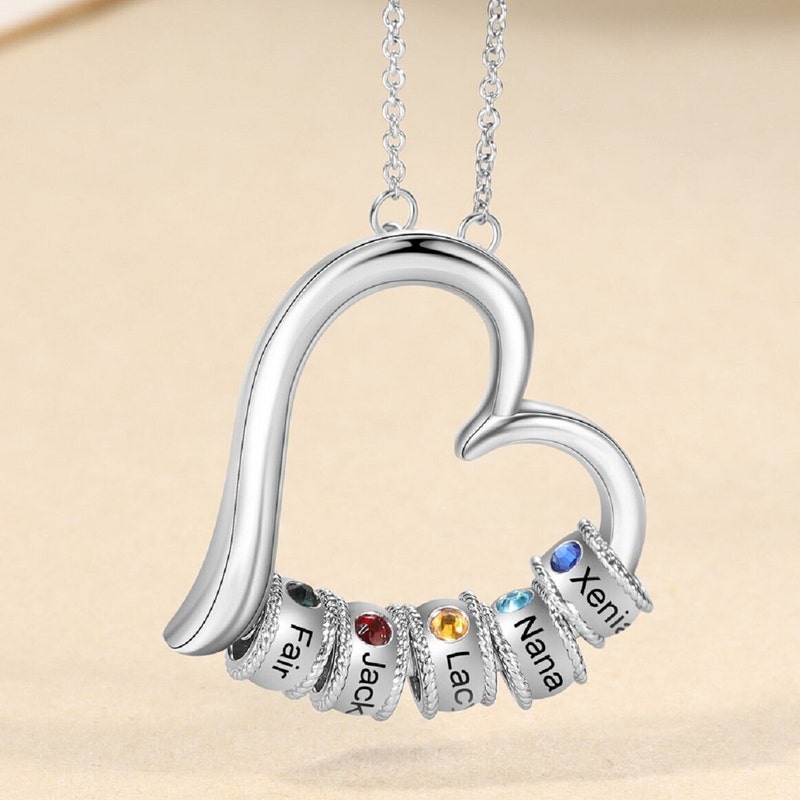 Custom Heart Necklace - Etsy