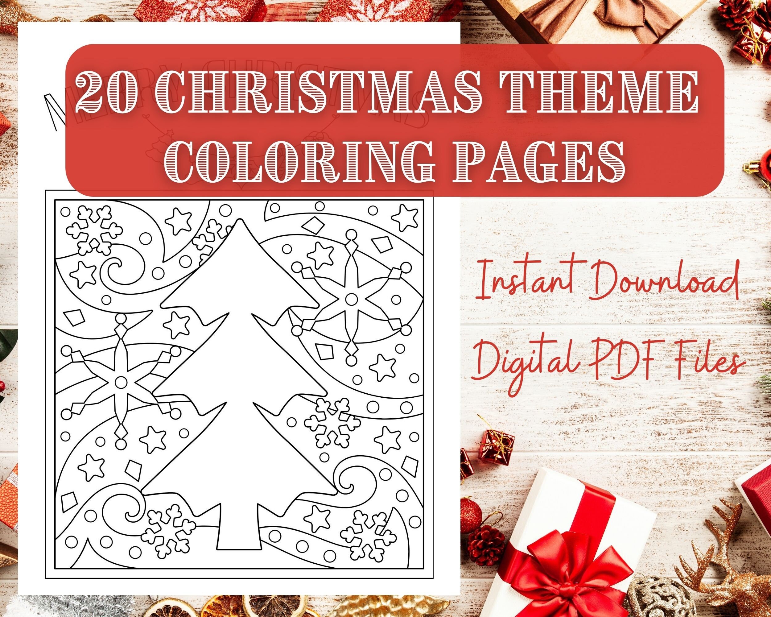 20 Pages Printable Coloring Pages, Coloring Activity for Kids ...