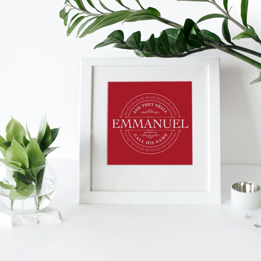 Emmanuel: Names of Jesus Printable; PDF; Instant Download; Bible Verse ...