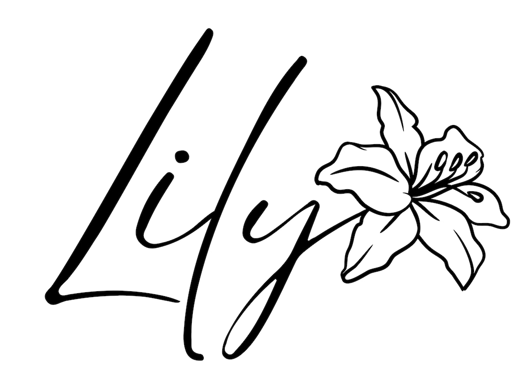 Lily Name / Flower -- Digital Design -- PNG + SVG Download - Etsy