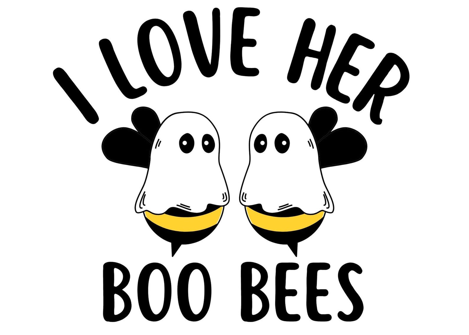 Boo Bees / I Love Her Boo Bees -- Halloween -- Digital Design -- PNG ...