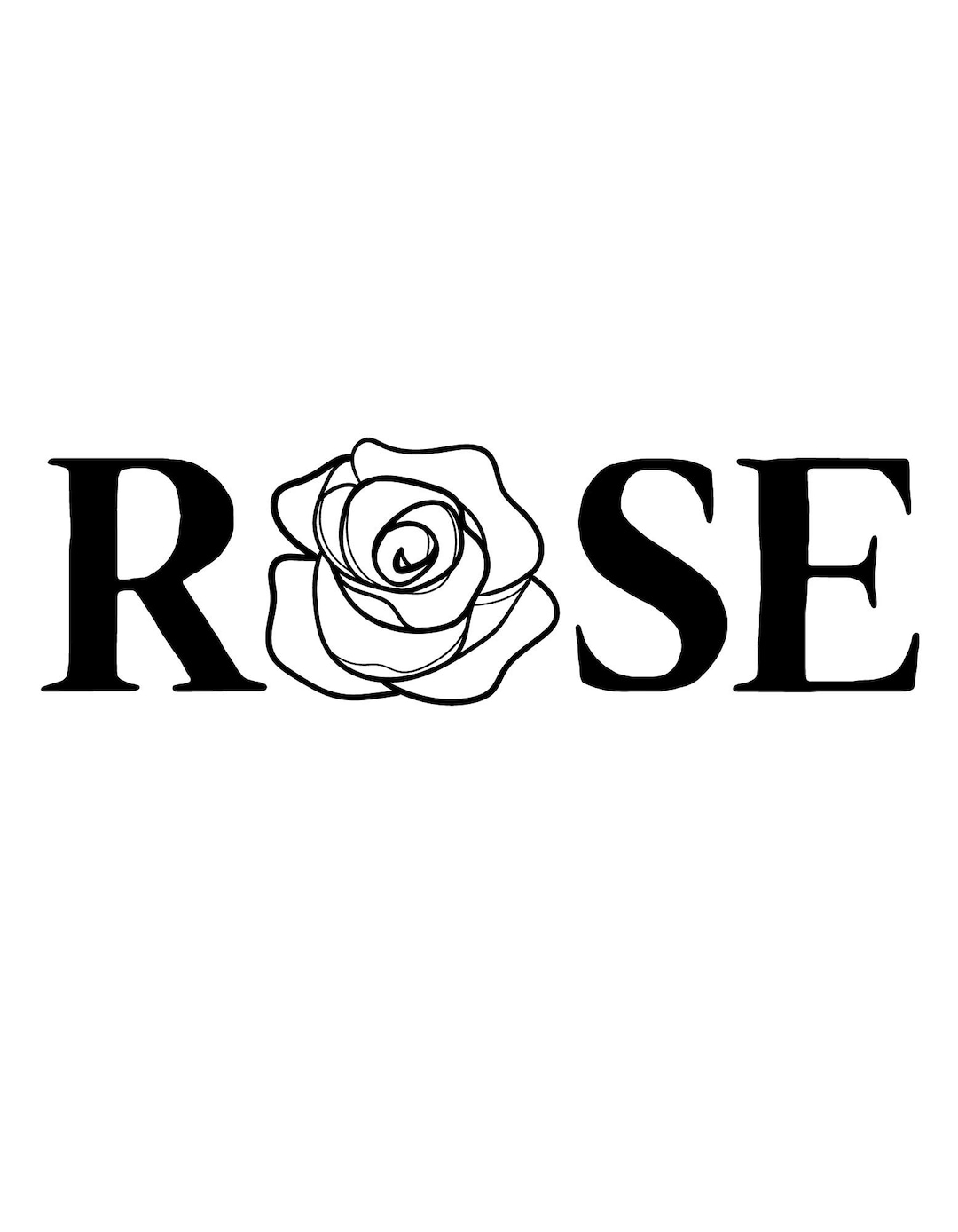 Rose Name / Flower -- Digital Design -- PNG + SVG Download - Etsy