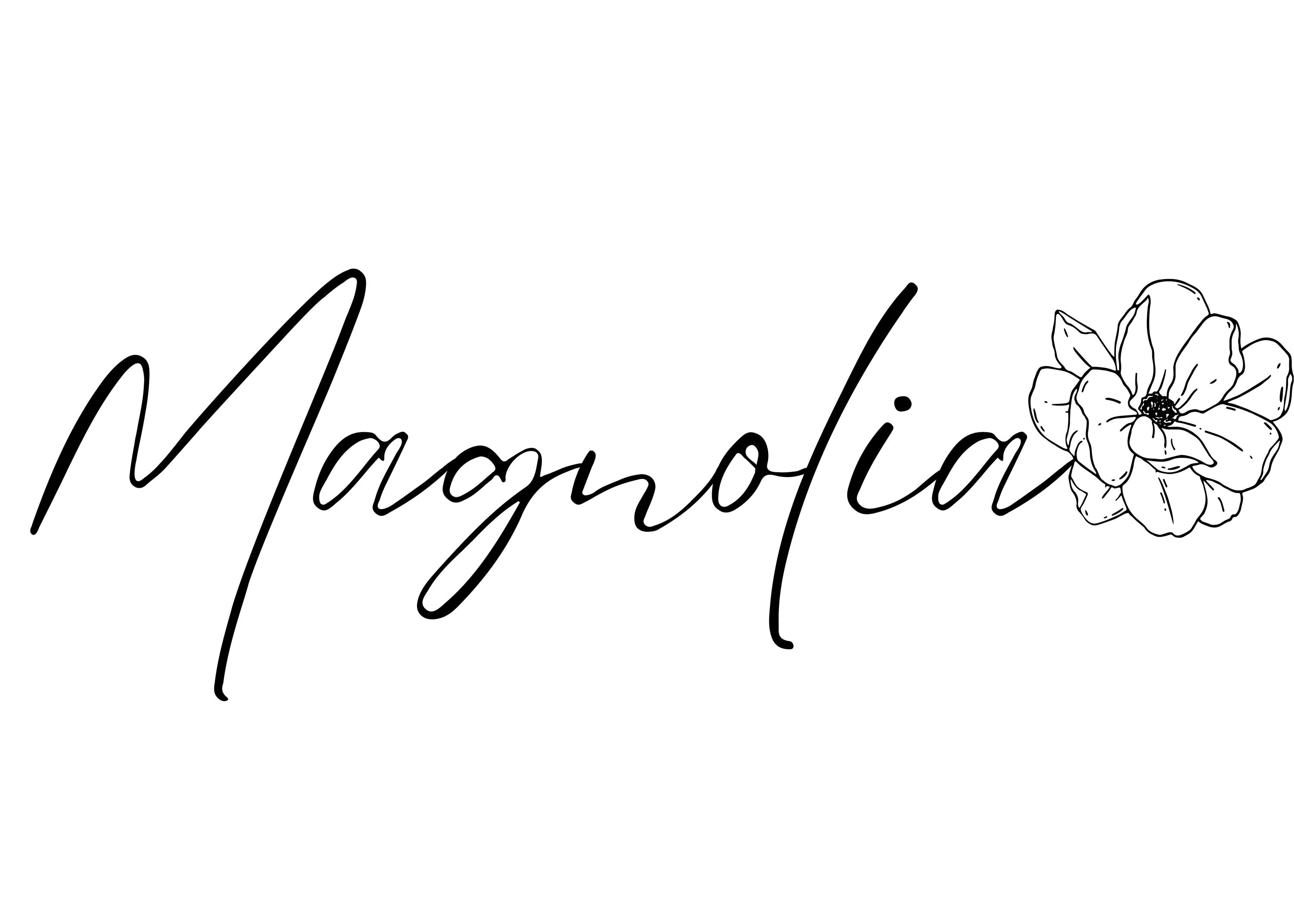Magnolia Name / Flower -- Digital Design -- PNG + SVG Download - Etsy