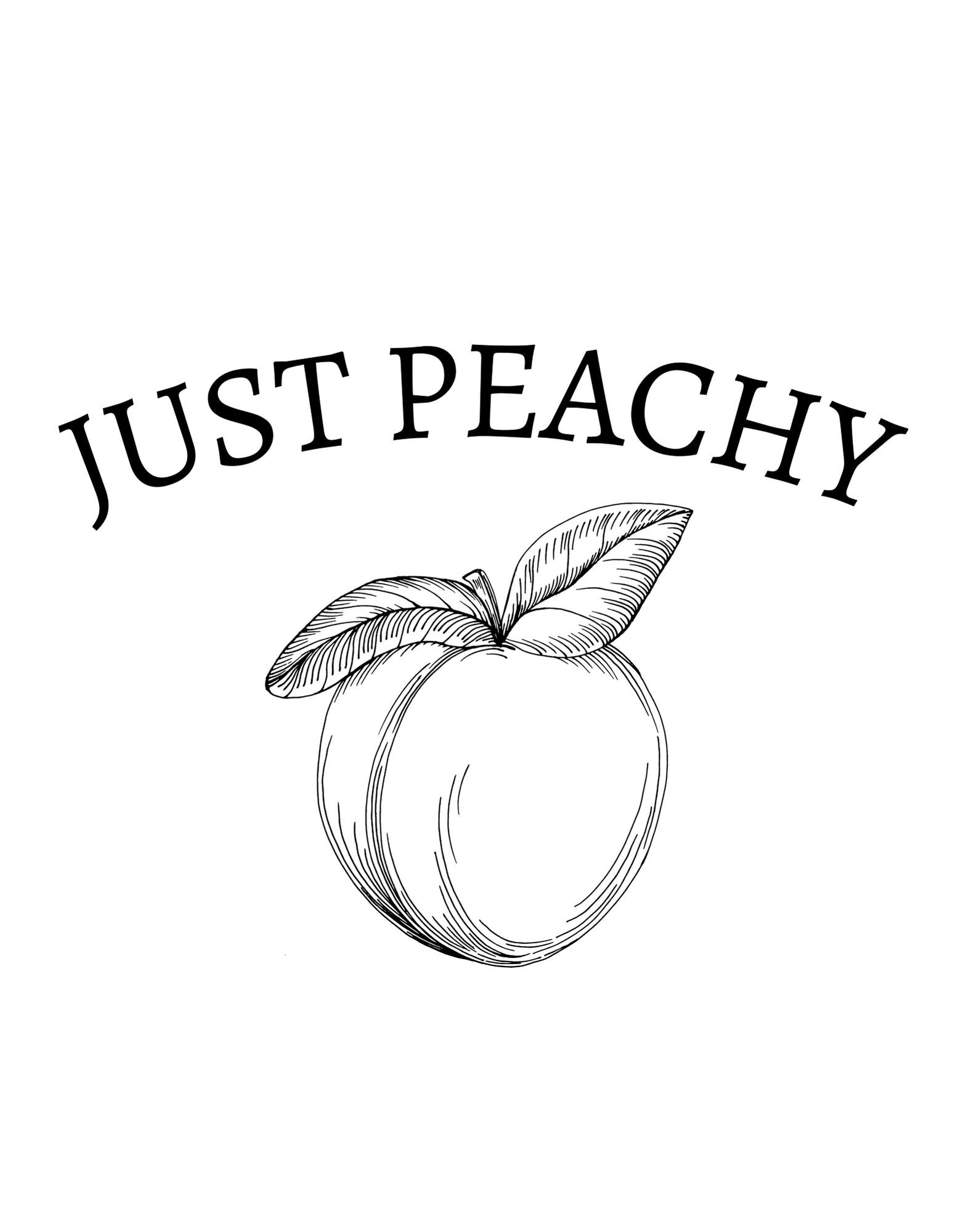 Cute "just Peachy" -- Digital Design -- PNG + SVG Download - Etsy